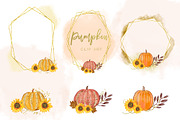 Autumn Graphic Set, Pumpkins Clipart, an Illustration by Sunflower Day Love