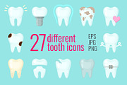 27 different tooth icons | Icons ~ Creative Market