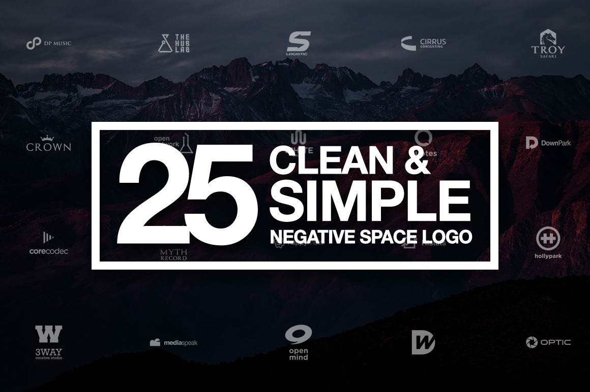 25 Negative Space Logo - Vol 2, a Branding & Logo Template by PremiumGoods