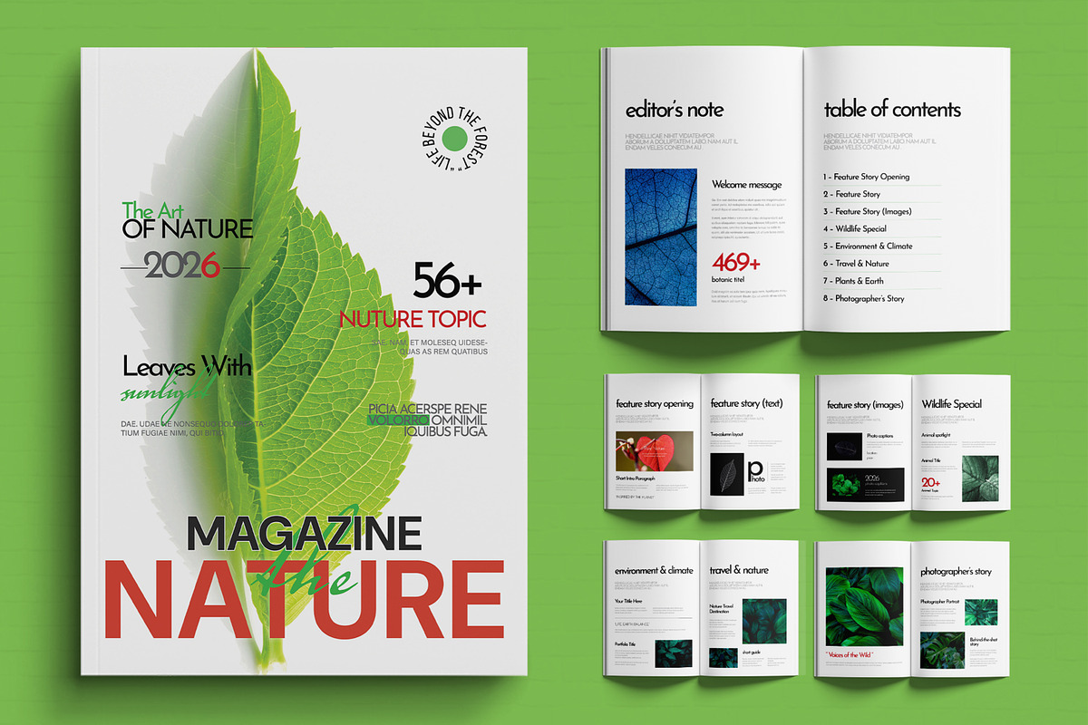 Natural Magazine Editorial Design