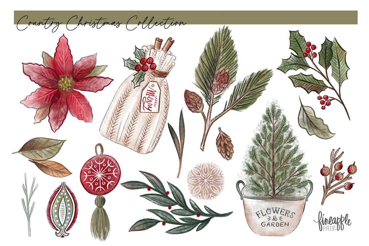 Country Christmas Clipart