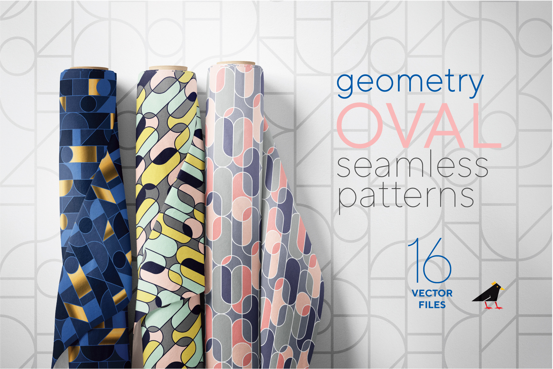 Geometric Oval Seamless Patterns, a Pattern Graphic by Gala Patterns