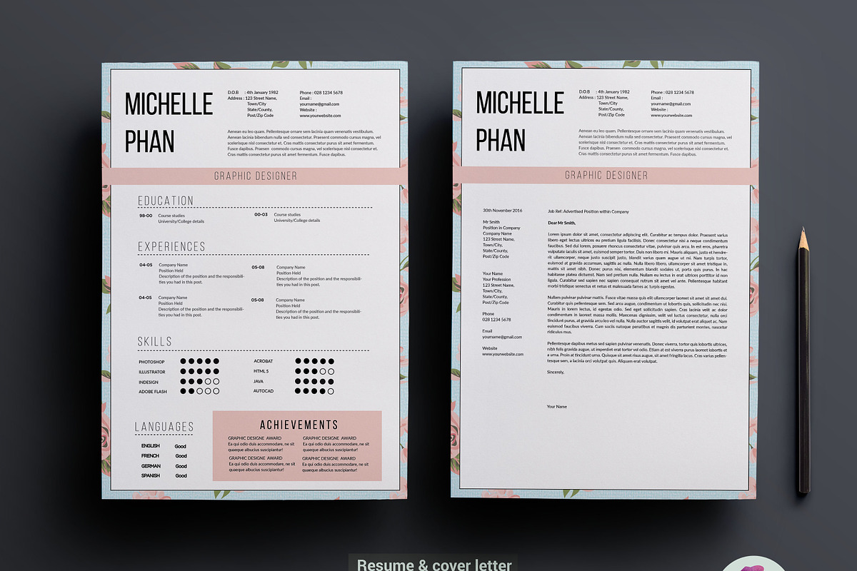 Elegant CV template, a Resume Template by Chic templates