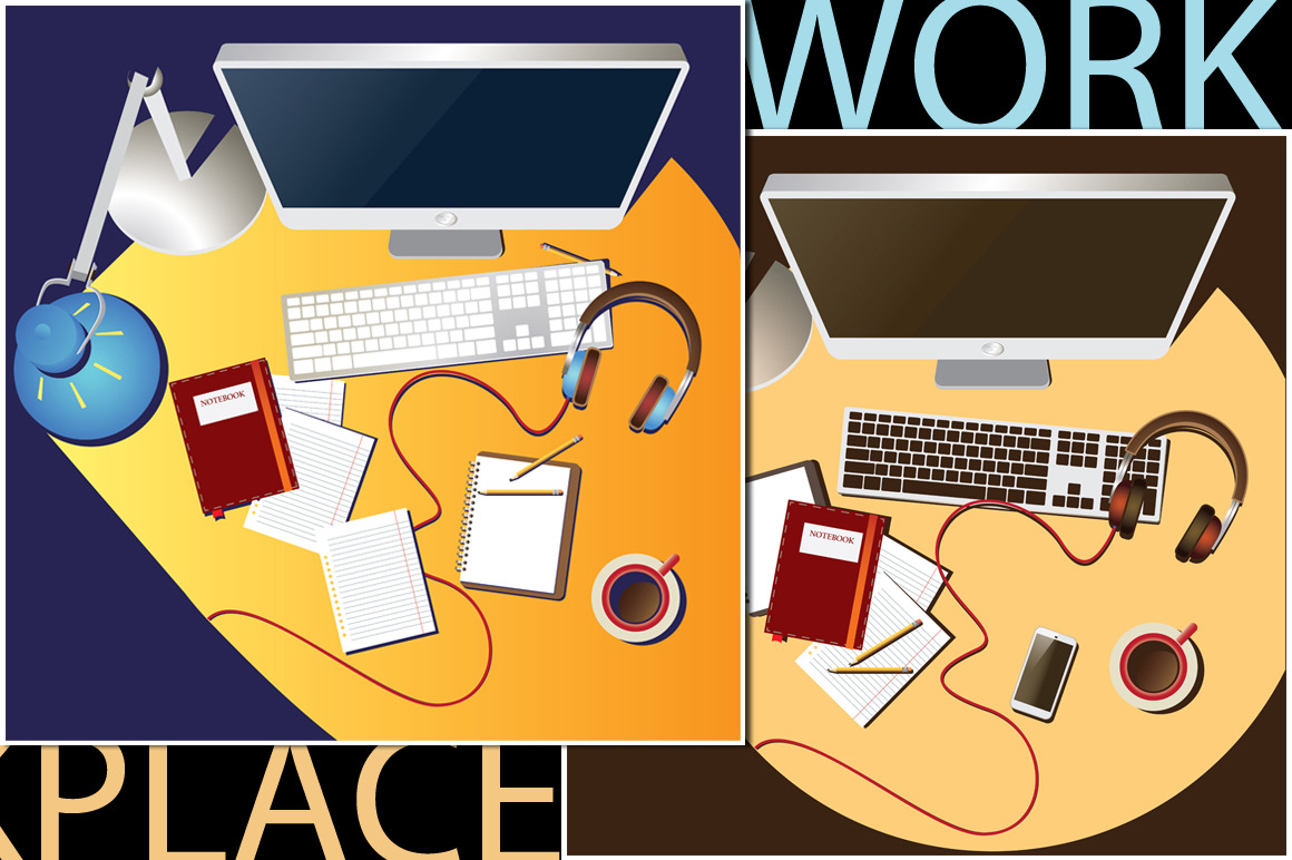 Workplace pack, a Work Illustration by Blacklight