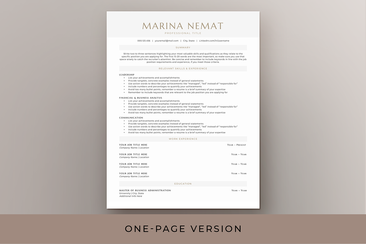 Functional Resume & Cover Letter, a Resume Template by Resume Bureau
