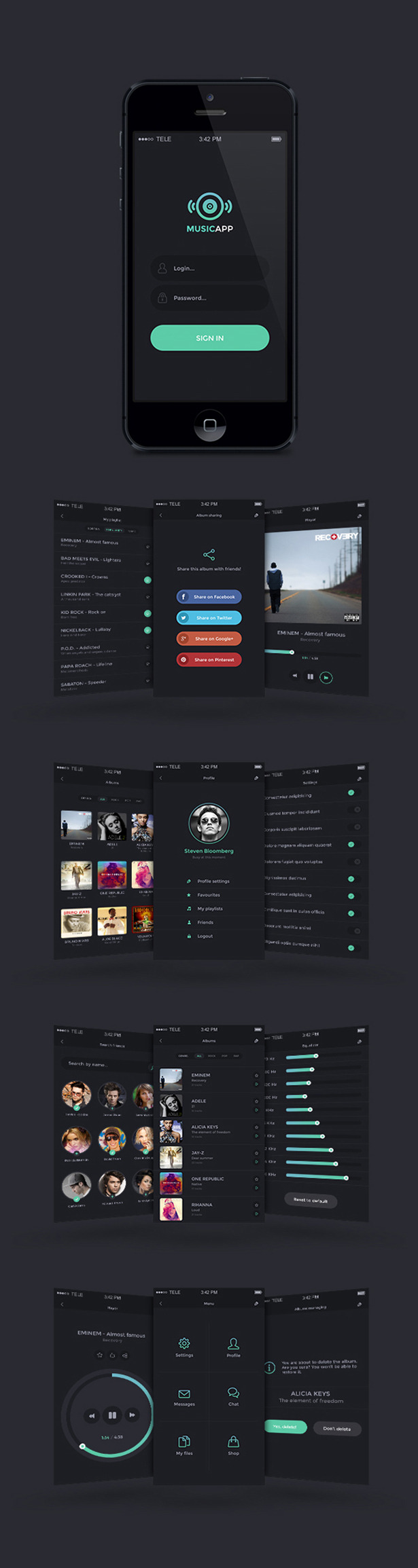 Mobile UI PSD Pack, a Websites & App Template by vandelay