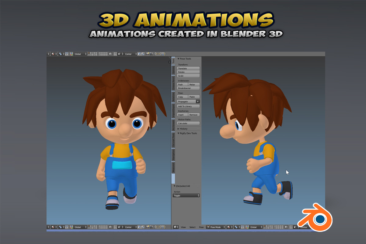 4-Directional Game Character Sprites, an Illustration by DionArtworks