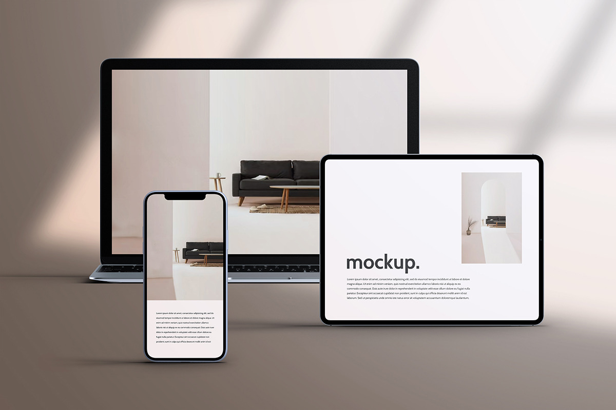 Responsive Multi Devices Mockup Kit, a Product Mockup by mocko