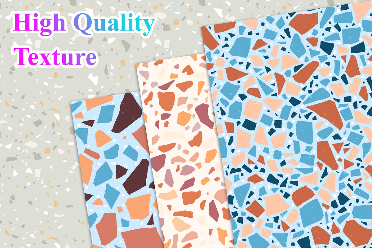 Terrazzo Texture Seamless Pattern, a Pattern Graphic by Digital Studio