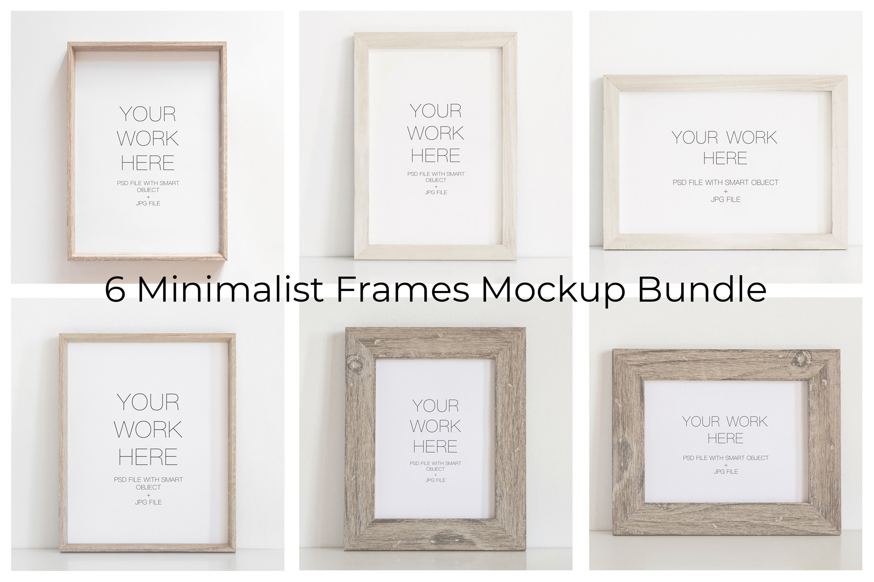 Mockup, Frame Mockup Bundle of 6, a Graphic by HALFTOUNE