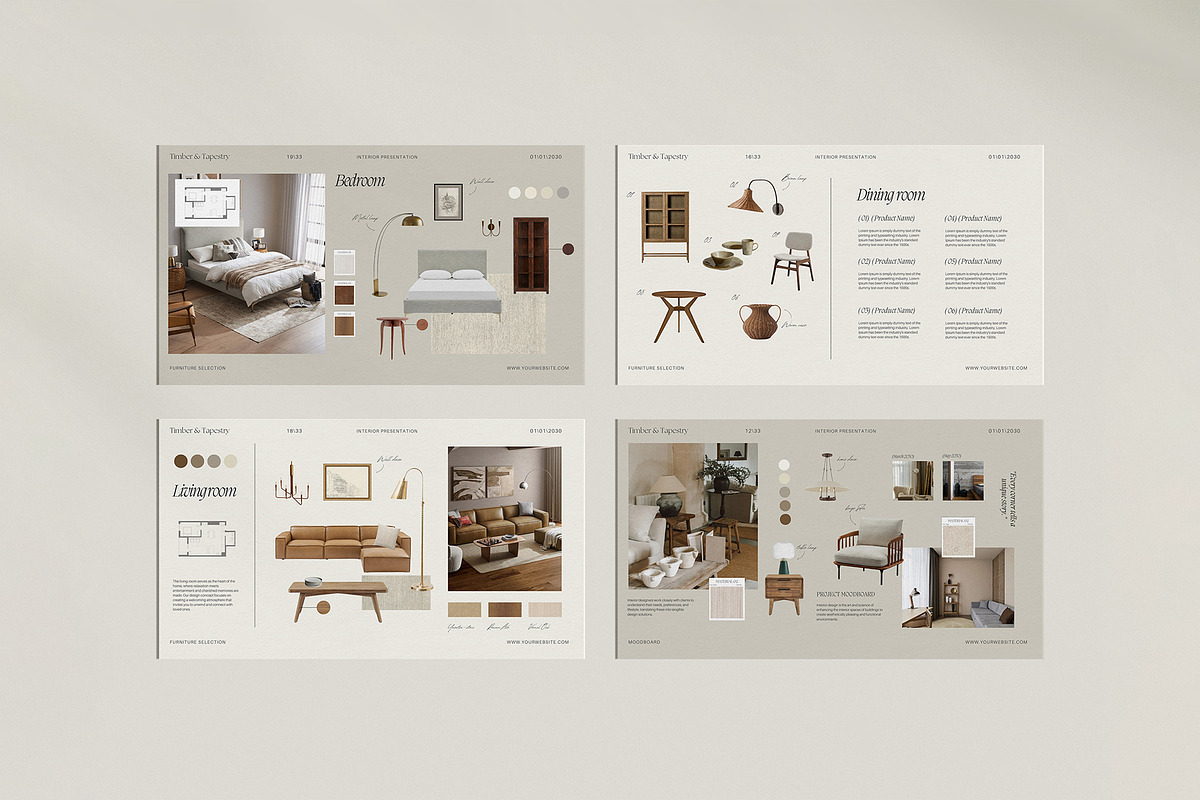 Interior Design Presentation Canva Template | Amare Creative