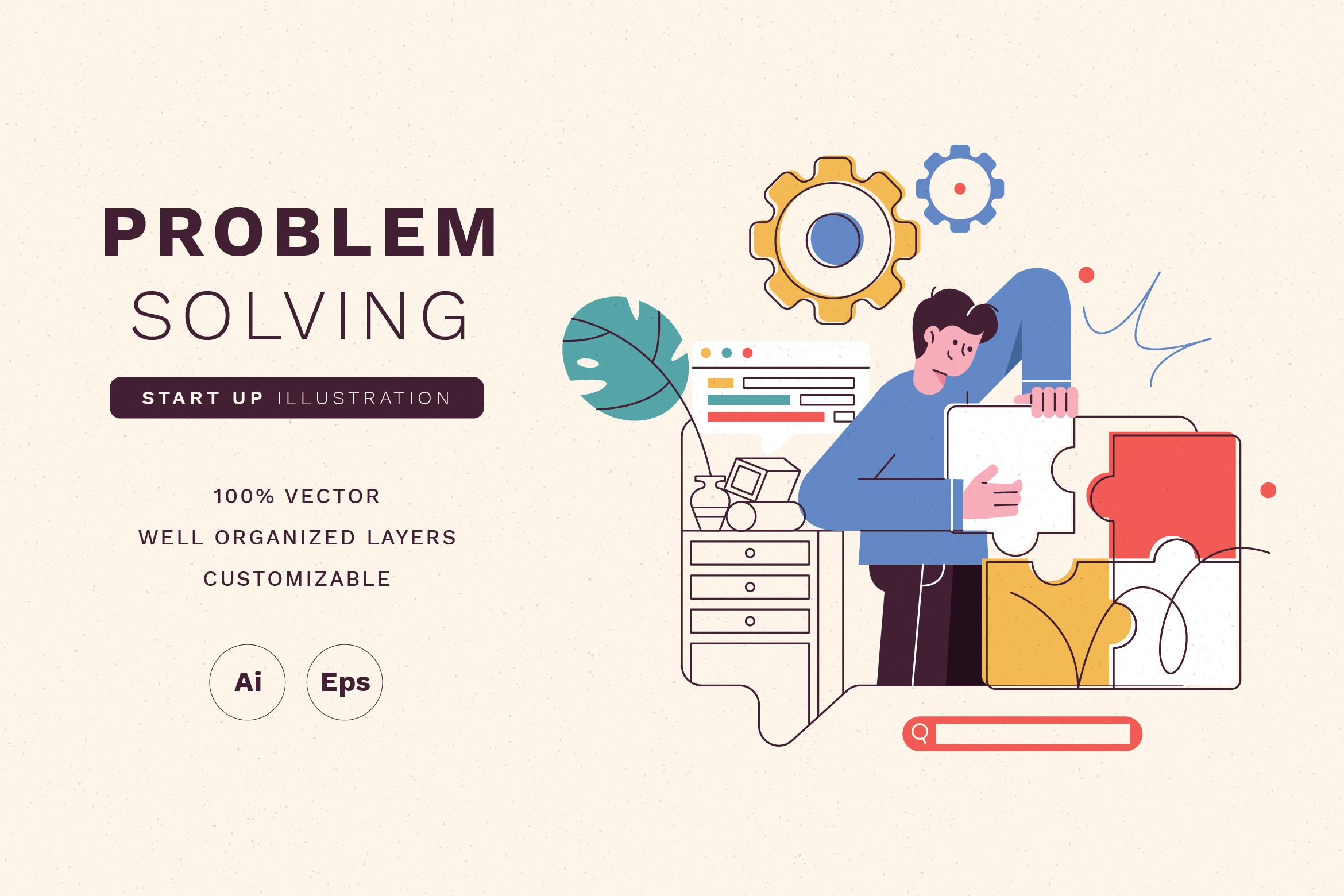 Problem Solving Illustration, a Work Illustration by graphicook