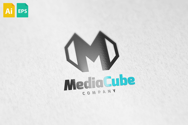 MediaCube Logo, a Branding & Logo Template by Schneider Design Store