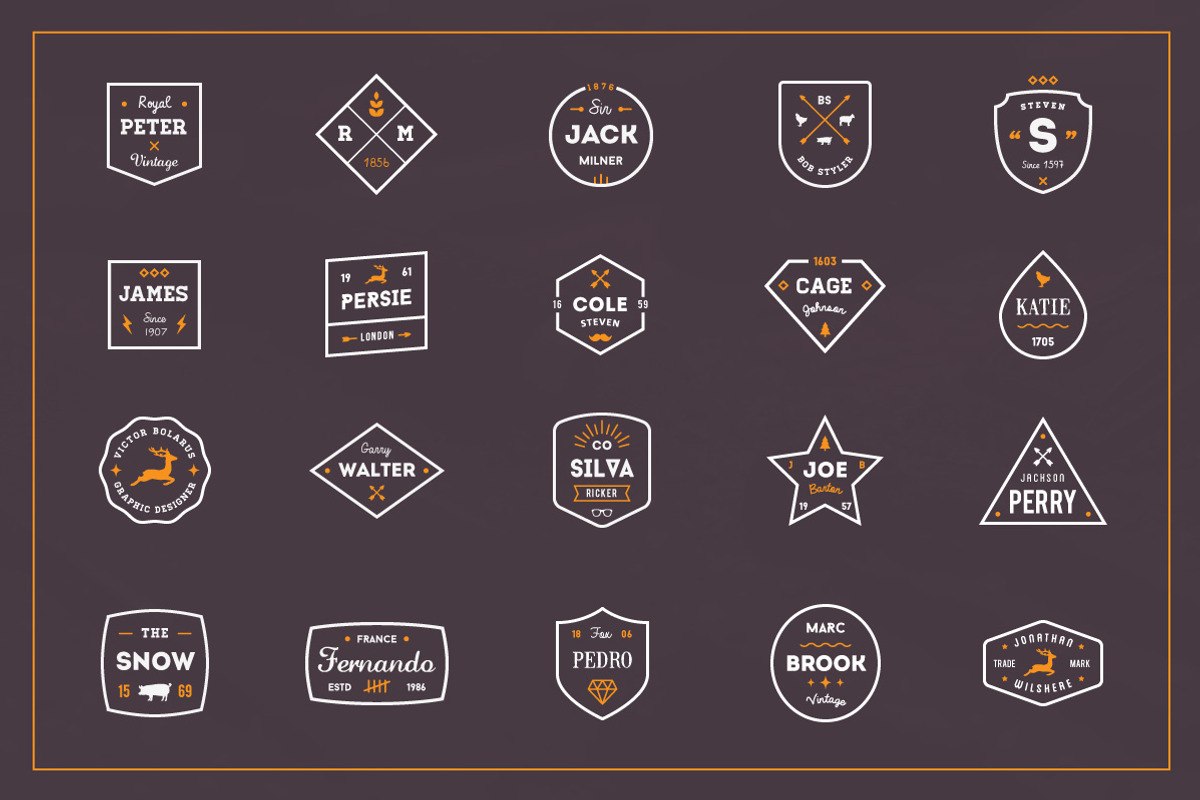 20 Minimal Badges, a Branding & Logo Template by vuuuds