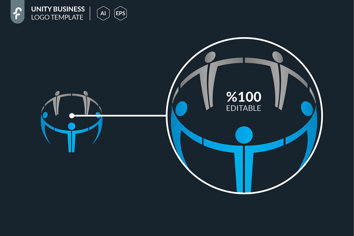 Unity Business Logo, a Branding & Logo Template by ft.studio