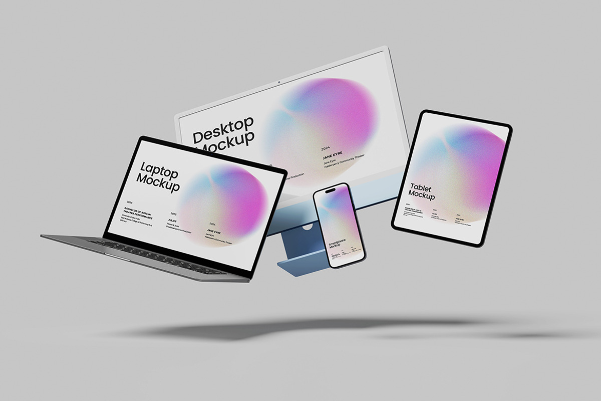 Clean Multi Device Mockup, a Wearable Device Mockup by MrLetters