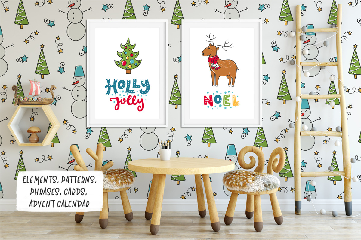610+ Christmas Doodles - Clipart Set, a Decorative Illustration by ...