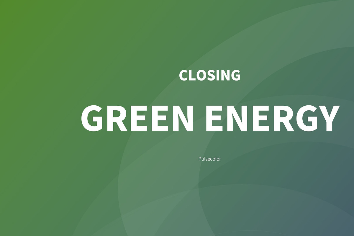 Green Energy PowerPoint, a Presentation Template by Pulsecolor
