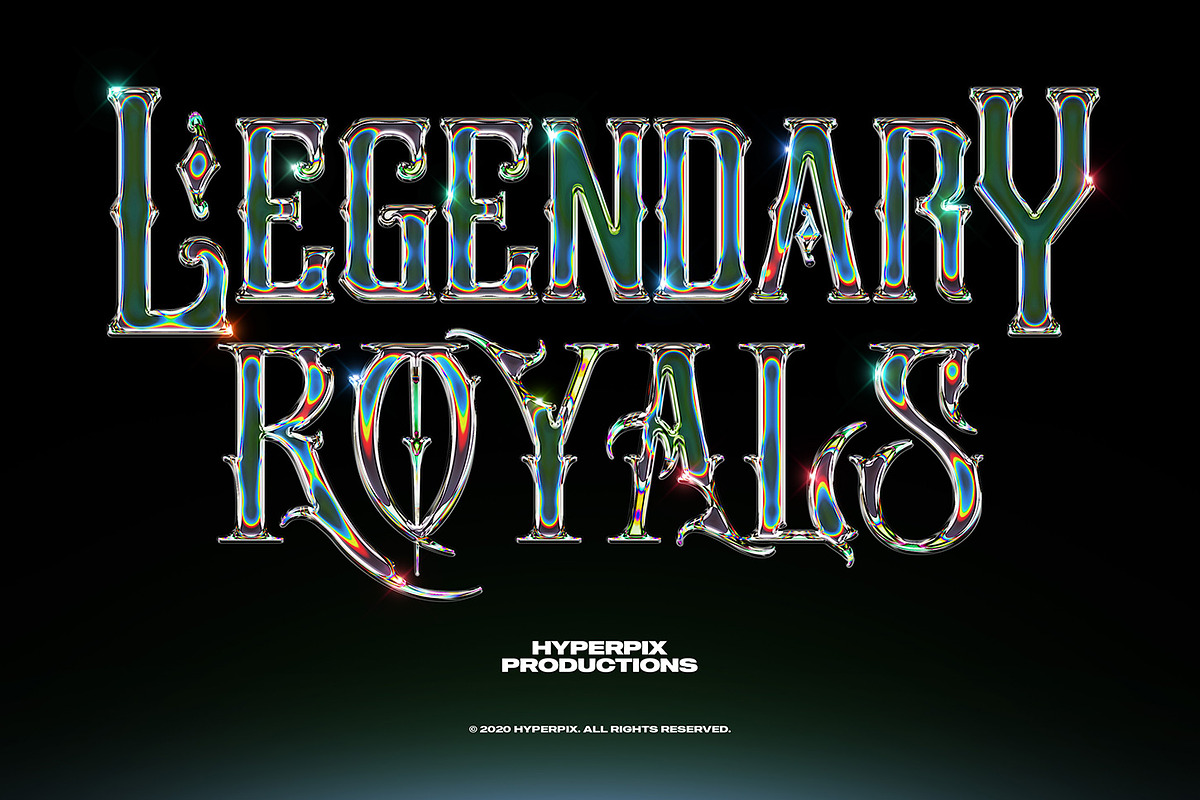 Chrome Text Styles Bundle - 50% OFF, a Layer Style Add-On by Hyperpix Productions