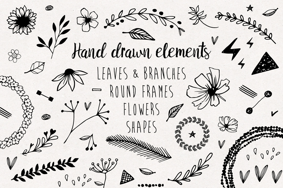 Hand drawn elements collection, an Object Graphic by MiraBell