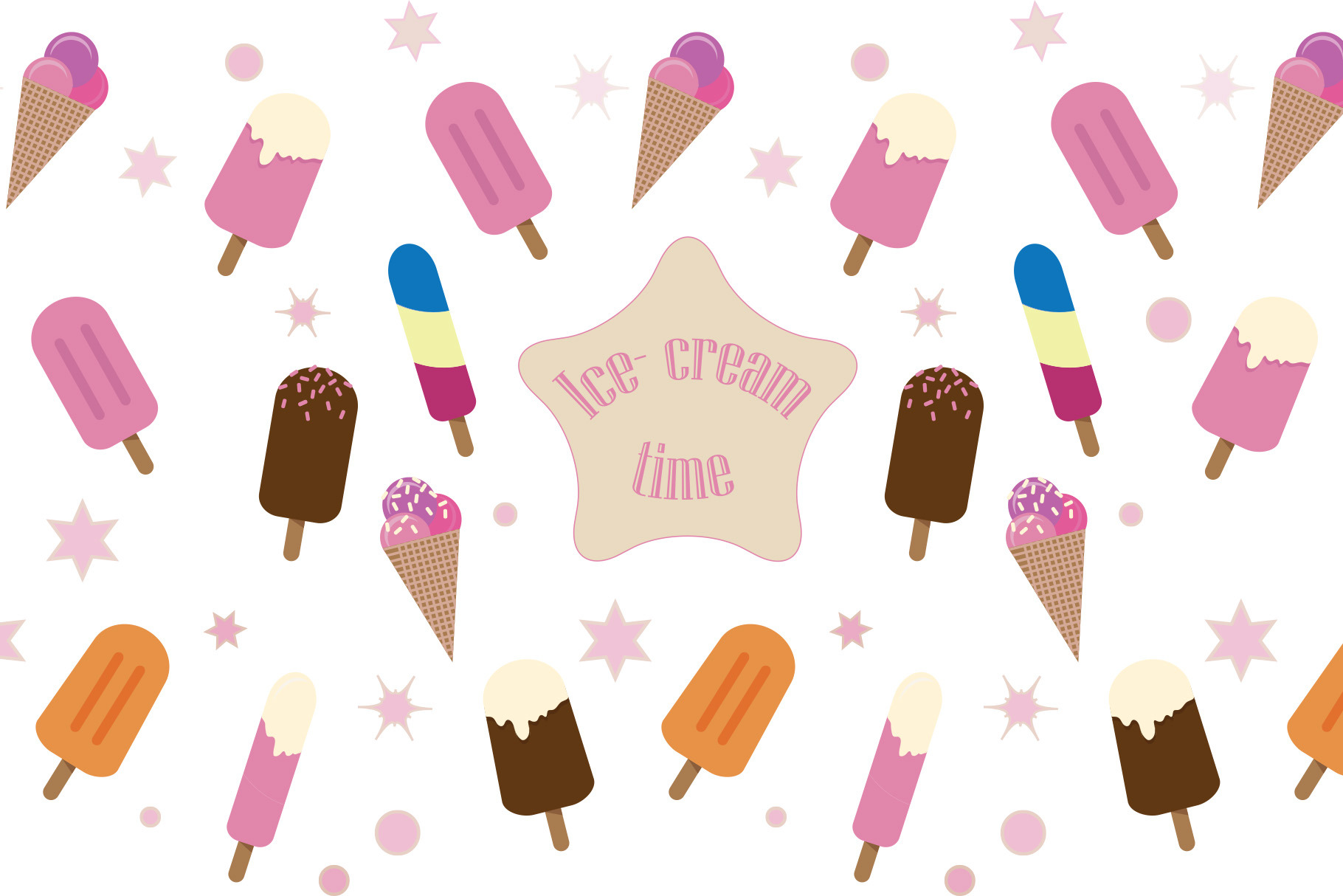 Ice-cream time, an Illustration by Rine Rocks