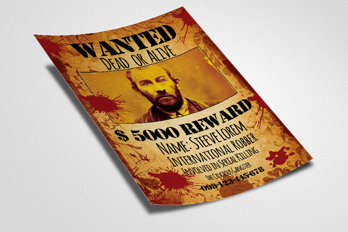 wanted Flyer Template, a Flyer Template by Psd Templates