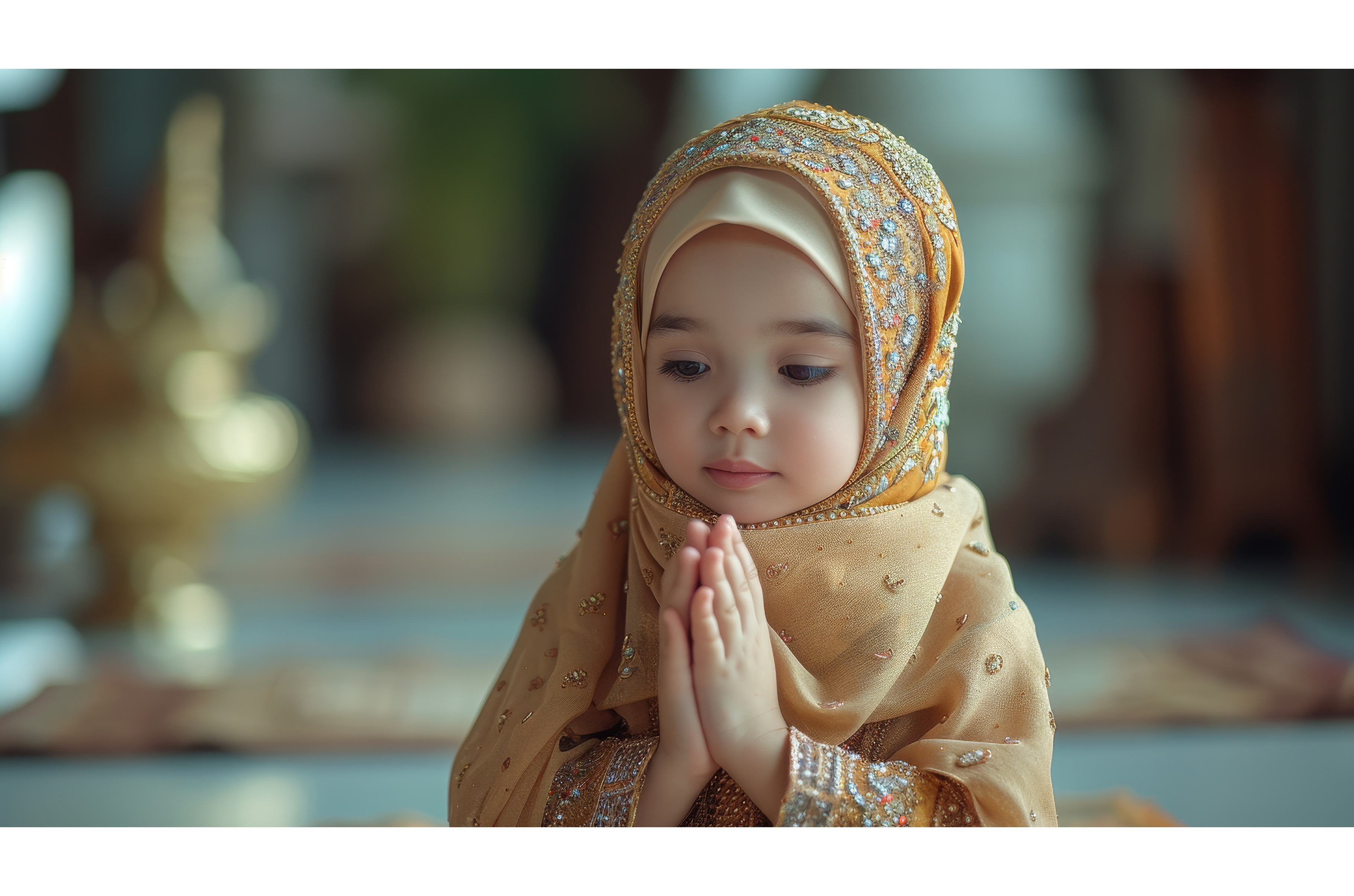 An Islamic kid wearing a hijab, a Person Photo by ZinetroN