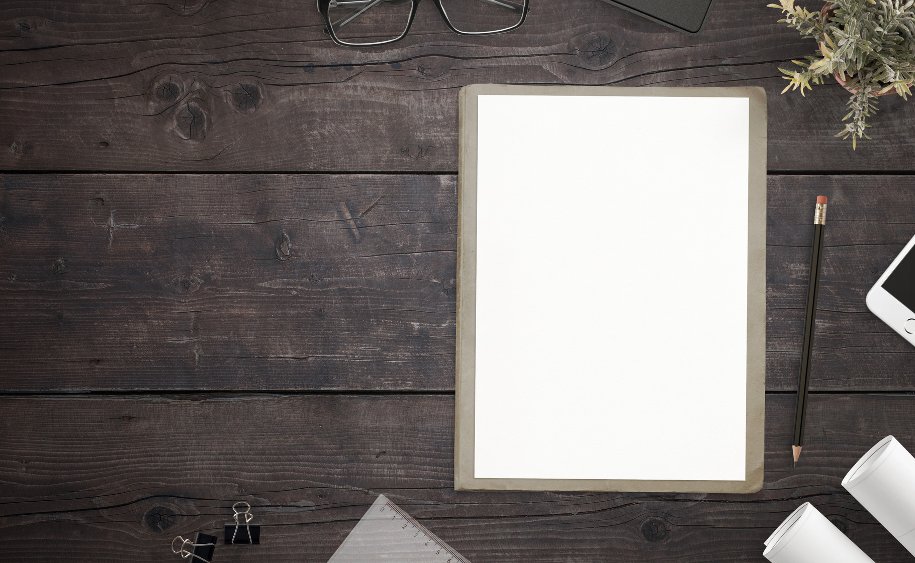 Paper on wooden desk | Arts & Entertainment Stock Photos ~ Creative Market