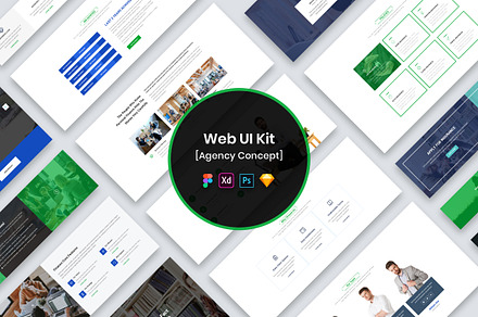 Online Courses Web UI Kit, an UI Kit Template by 3djagan