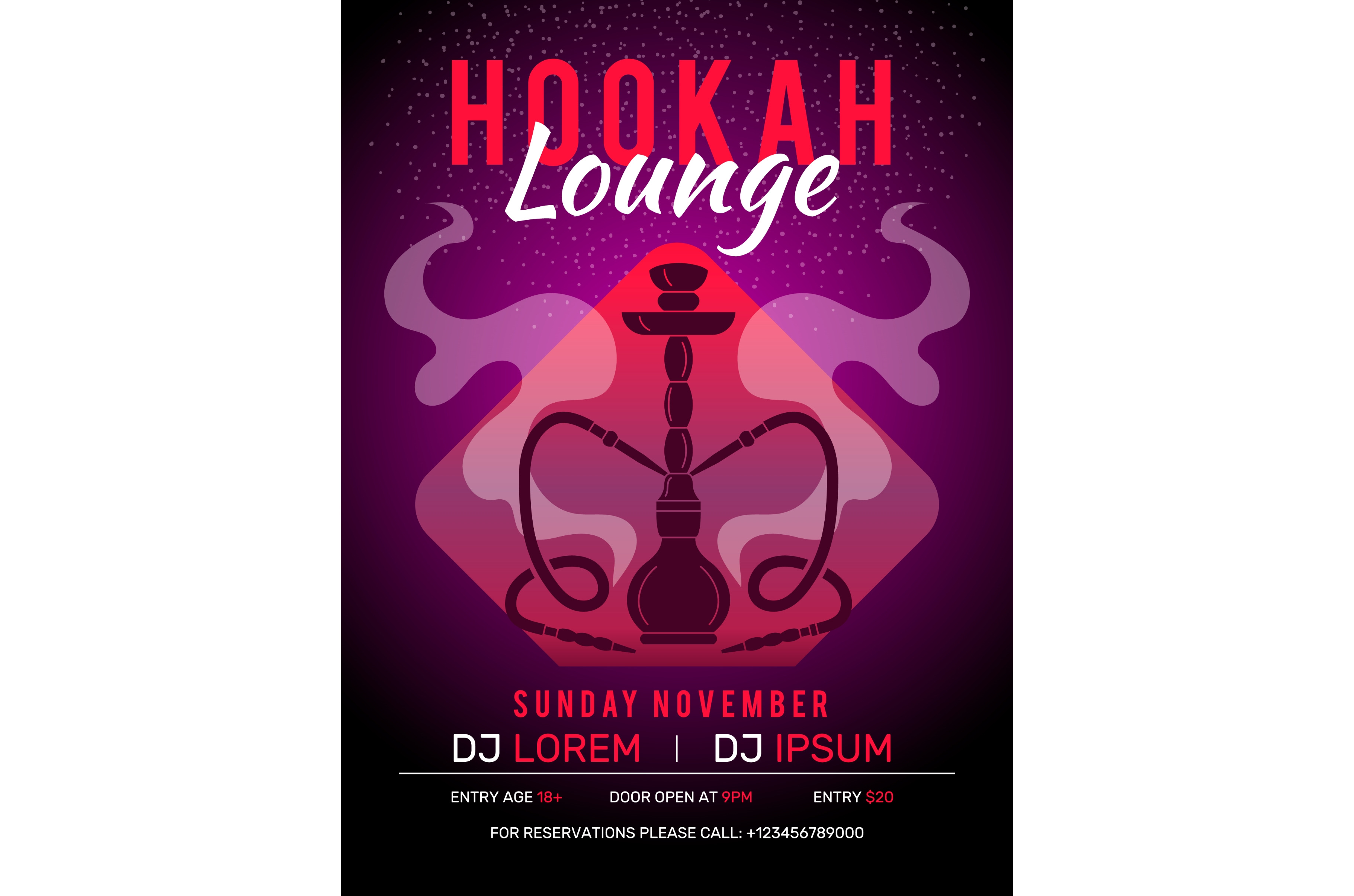 Hookah poster. Retro style oriental | Background Graphics ~ Creative Market