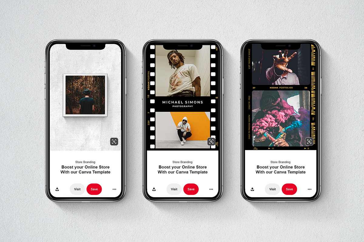 Pinterest Film Frame, a Social Media Template by Analogi Studio