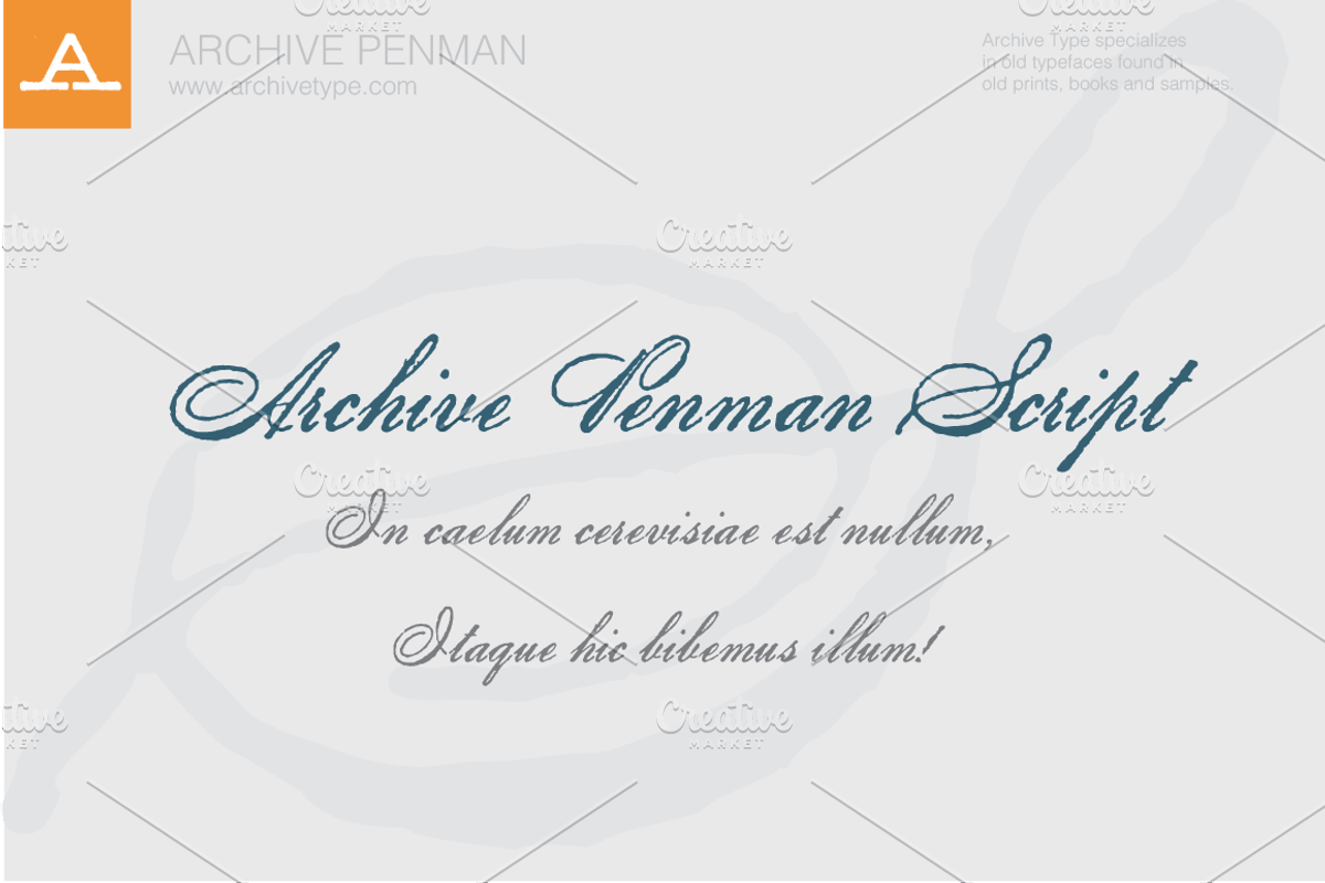 Archive Penman Script, a Script Font by Archive Type Fonts | Creative Market