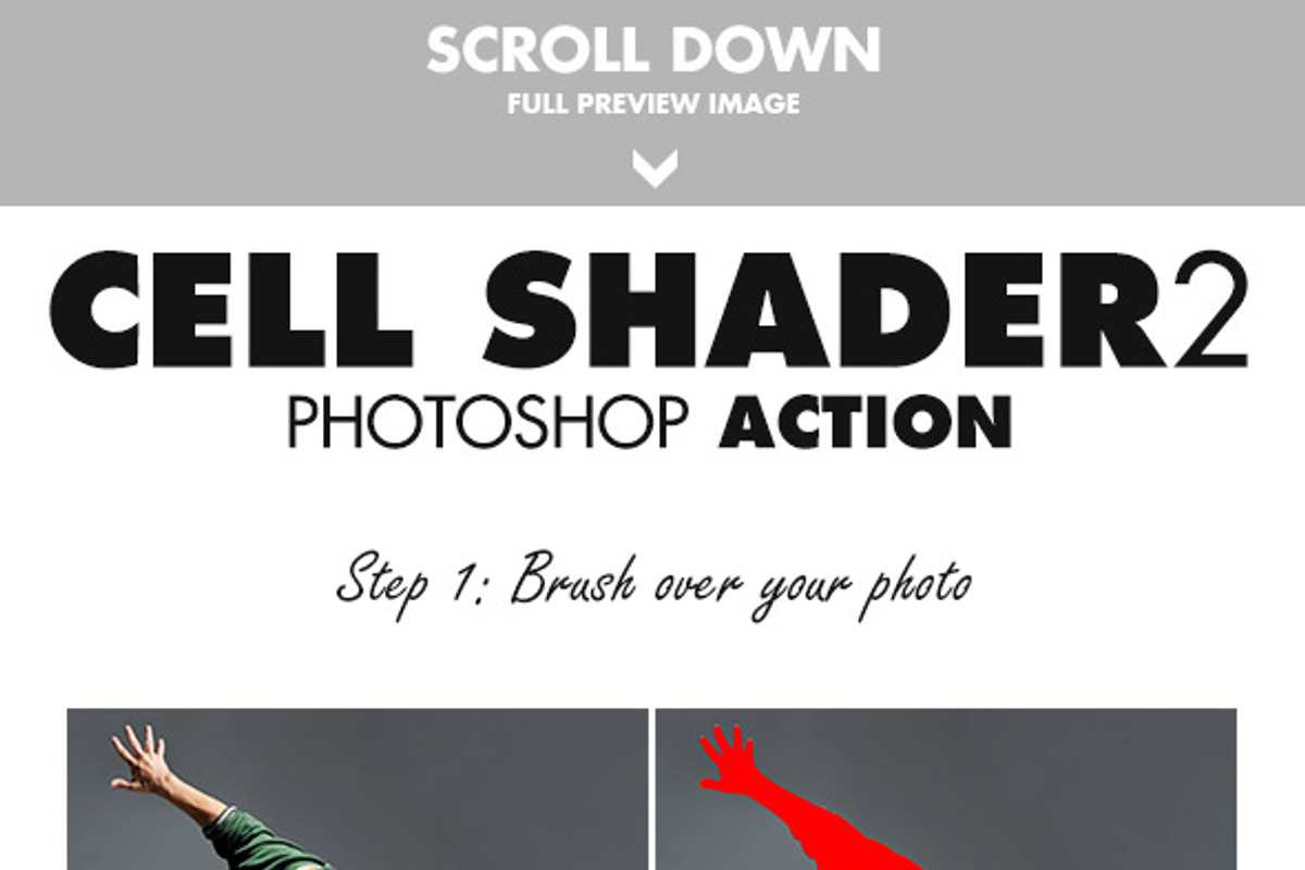 Cell Shader 2 Photoshop Action, an Action Add-On by Sevenstyles
