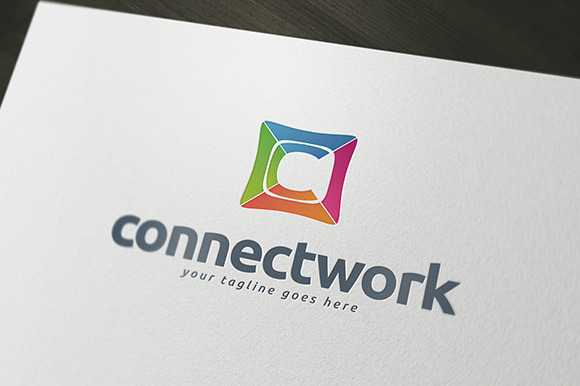 Connect Work Logo Template, a Branding & Logo Template by PixaSquare