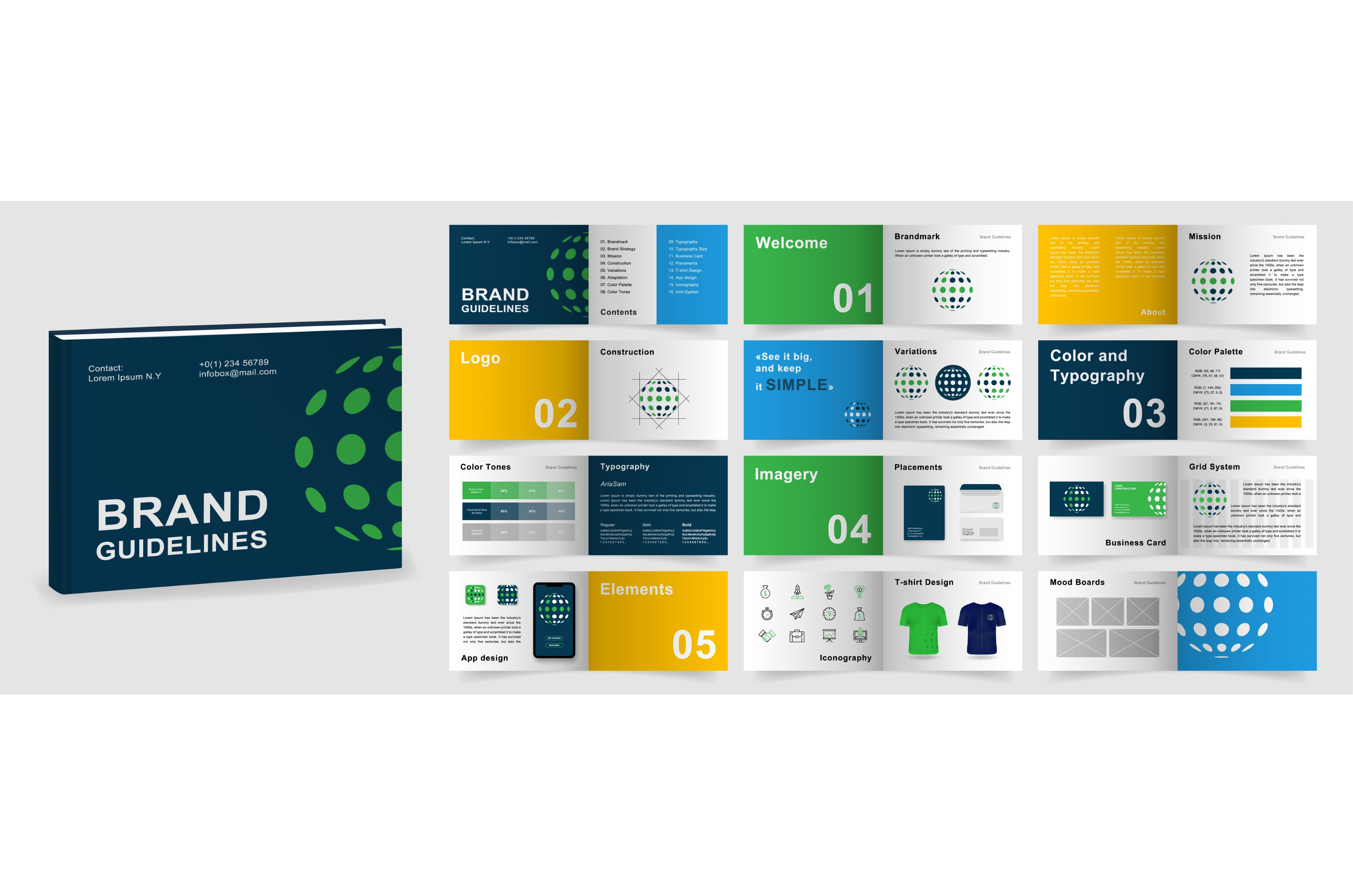 Brand Guidelines template. Brand, a Texture Graphic by GraphiShop