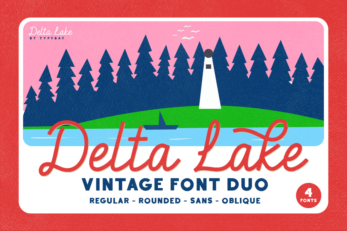 Delta Lake - Vintage Script Font Duo