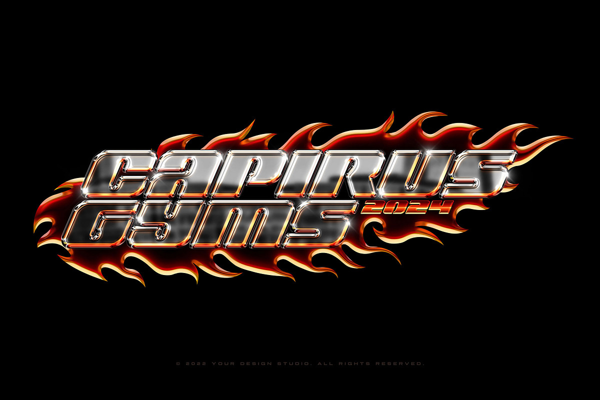 Y2K Chrome Text Effects, a Layer Style Add-On by Hyperpix Productions