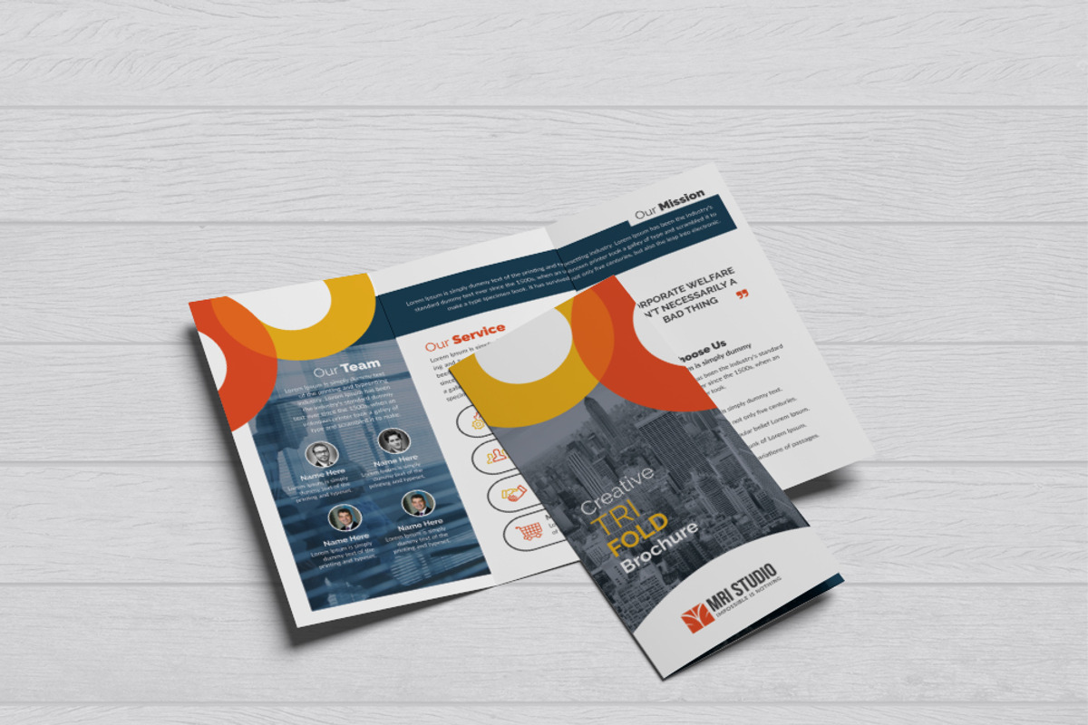 Modern Tri-Fold Brochures, a Brochure Template by MRI STUDIO