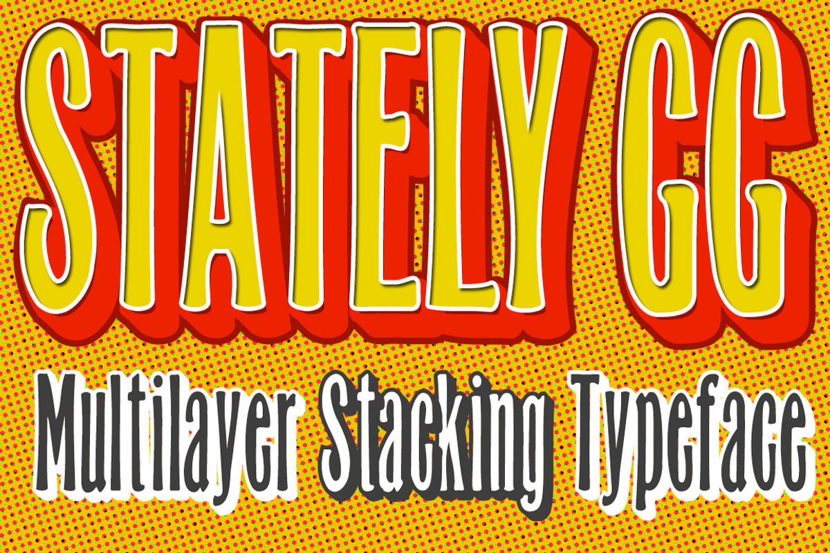 Stately GG Stacking Typeface, a Serif Font by Baseline Fonts