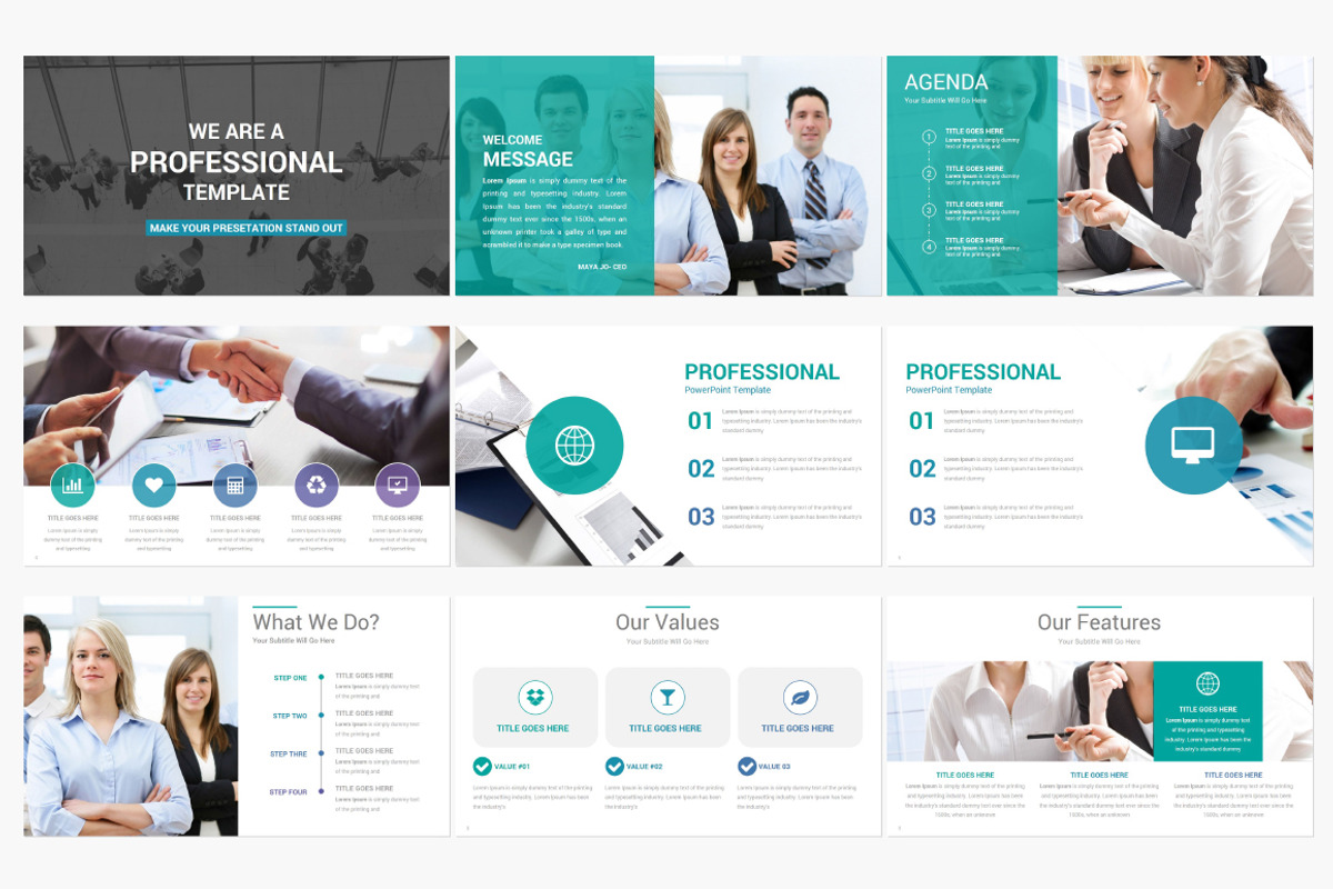 Professional PowerPoint Template, a Presentation Template by SlideArt ...