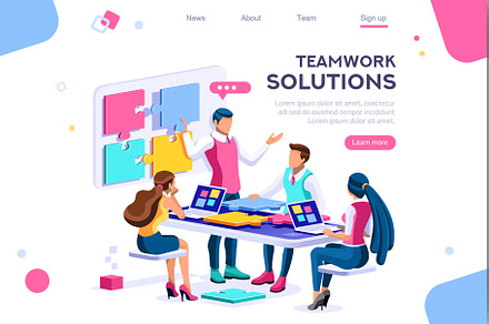 Business Dream Team, a Technology Illustration by Aurielaki Stock Images