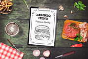 Burger Menu Mockup #10, a Print Template by relineo.mock-ups