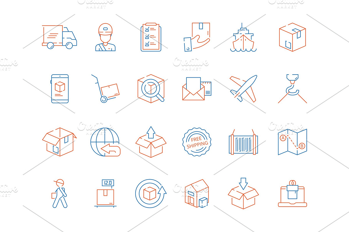 Delivery symbols. Shipping fast, a Graphic by Onyx