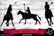 Polocrosse Silhouette Vector, an Object Graphic by The Silhouette Queen