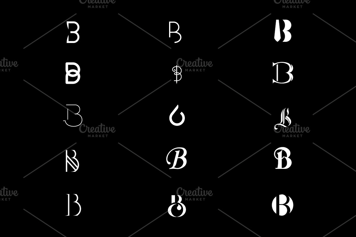 15 B Letter Logos - Vector & Mock-Up, a Branding & Logo Template by ...