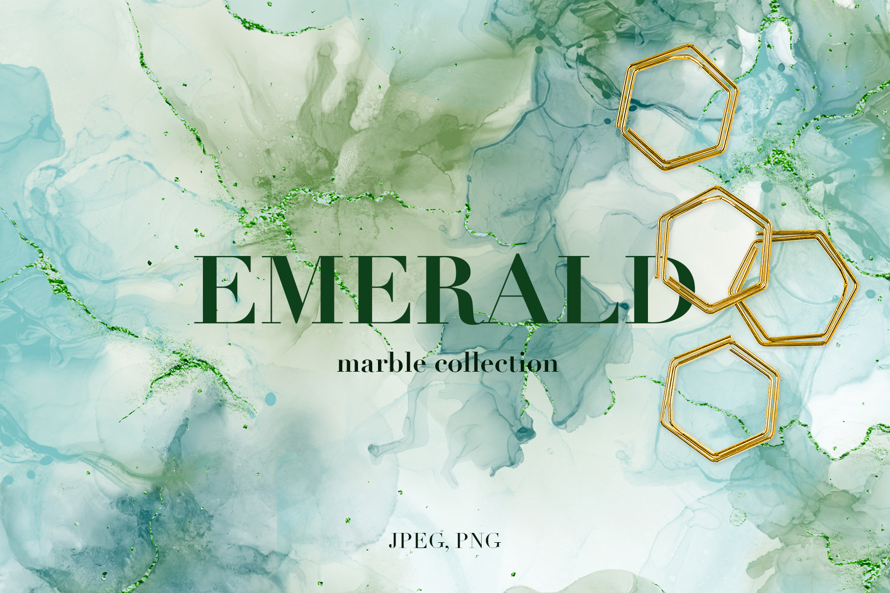 Emerald marble textures & patterns, a Texture Graphic by ArtPavo