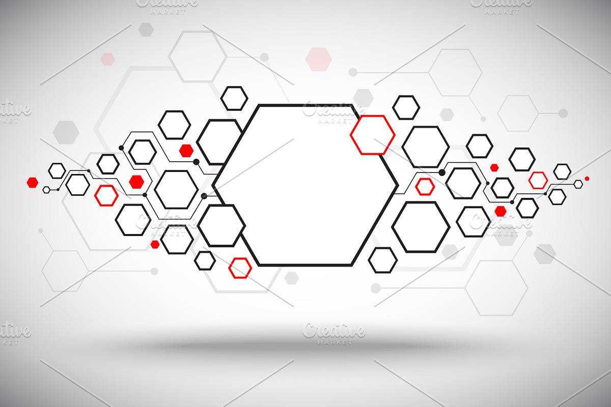 abstract cells and line, a Technology Illustration by NickSorl Shop