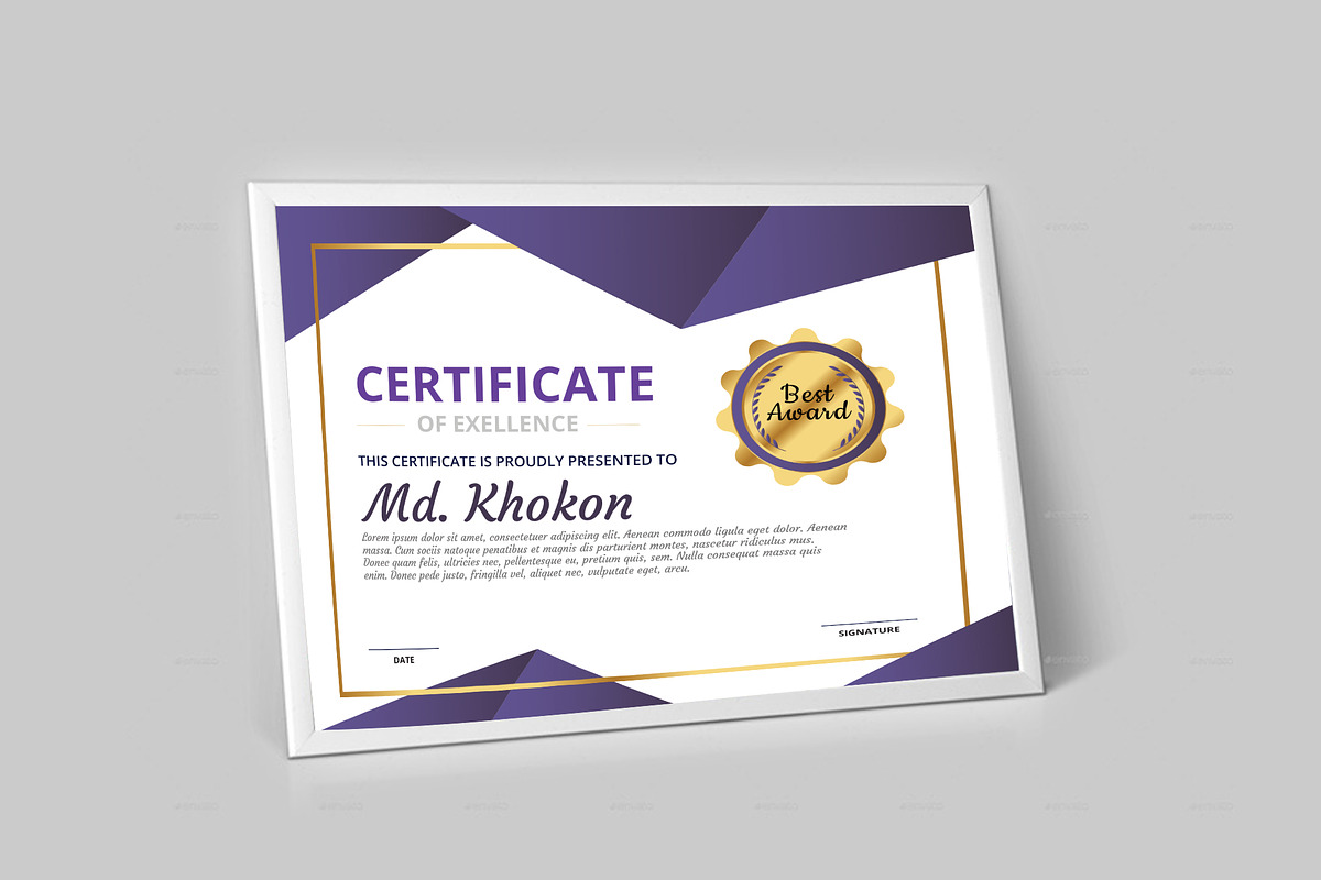 Professional Certificate Design, a Stationery Template by MRI STUDIO
