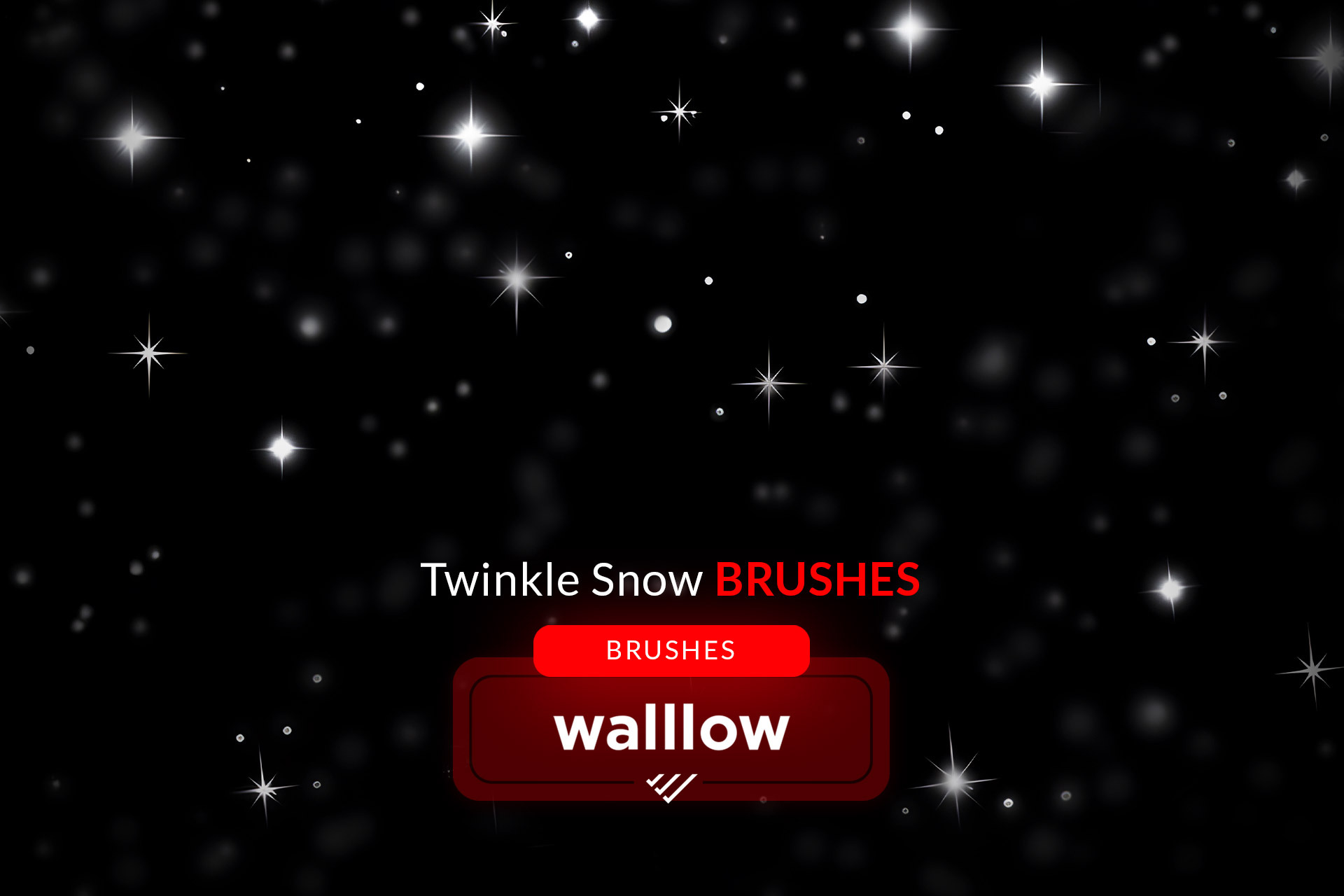 Twinkle snow photoshop brushes, a Brush Add-On by Walllow Creatives
