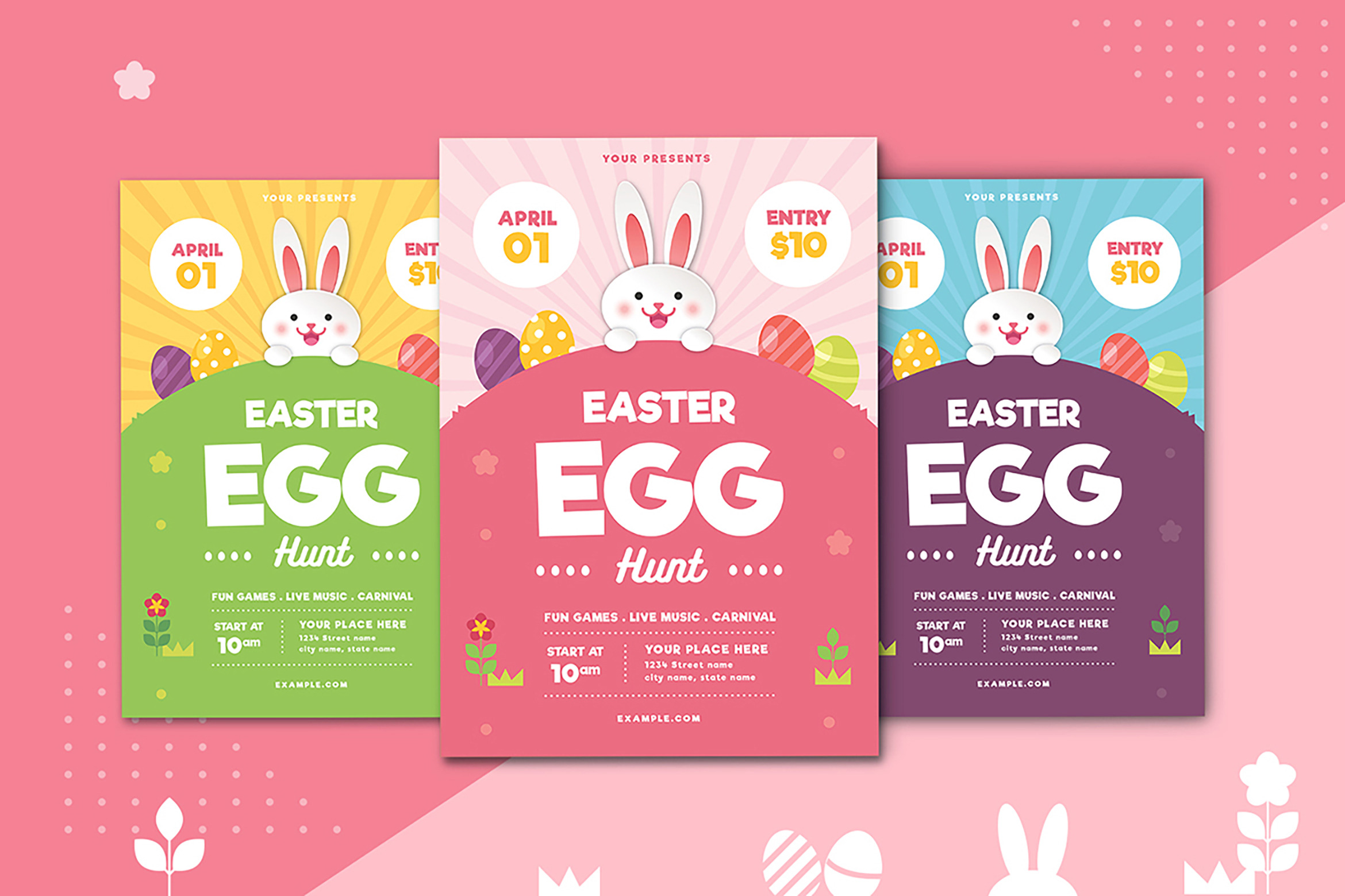 Easter Egg hunt Flyer Template, a Flyer Template by VectorVactory